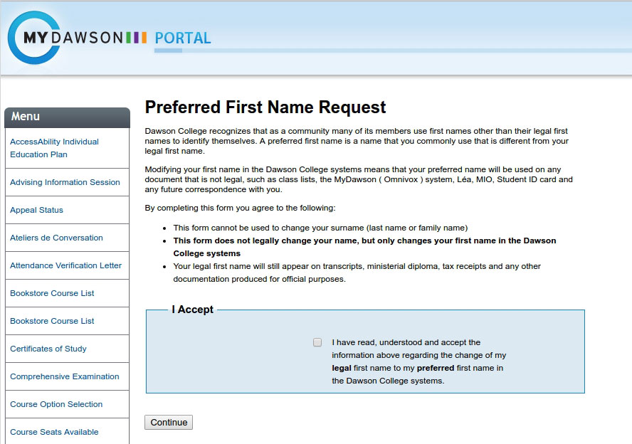 Preferred Name Program