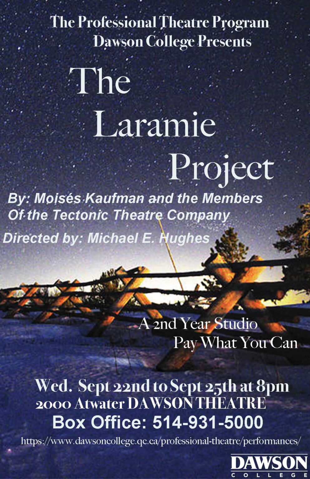 The Laramie Project – Professional Theatre (Acting)