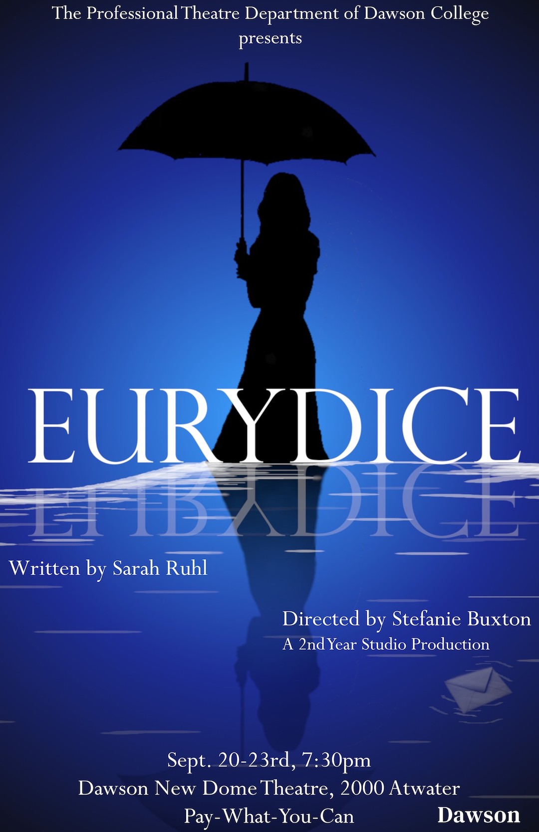 Eurydice – Professional Theatre (Acting)